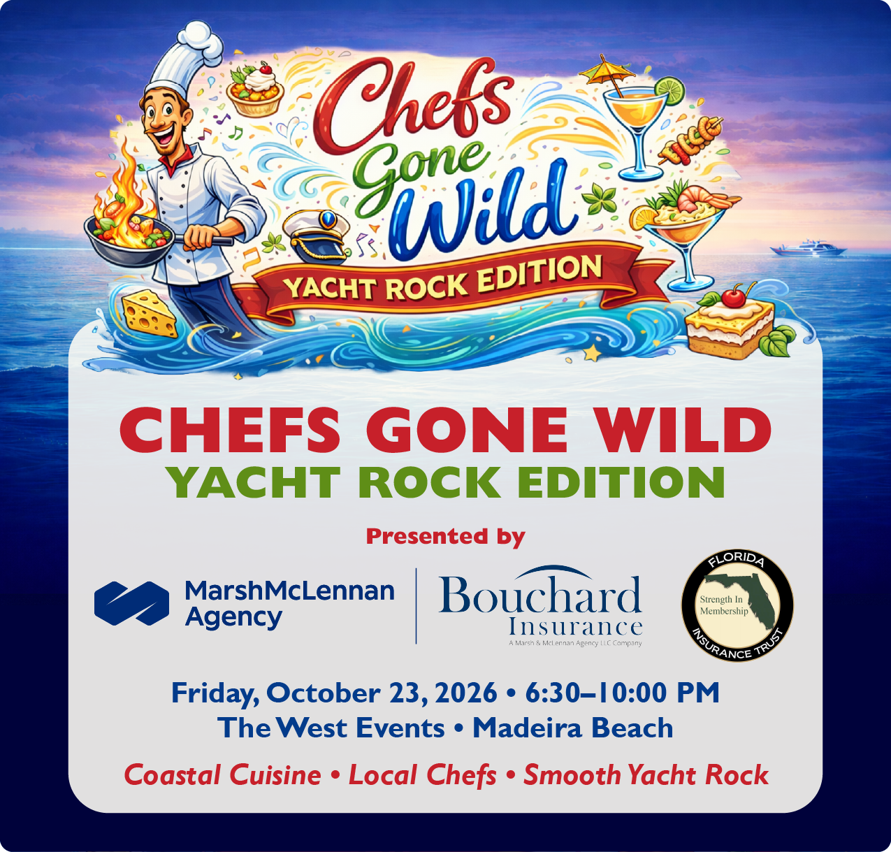 Camelot Community Care | Chefs Gone Wild: Yacht Rock Edition